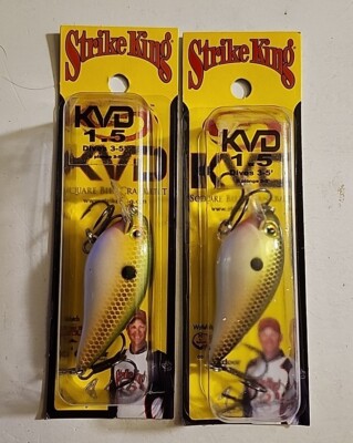 (lot of 2) Strike King HCKVDS1.5-517 Square Bill 1.5 Crankbait Color ...