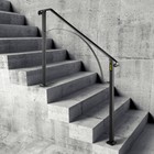 VEVOR Iron Handrail Arch Hand Railing Rail Fits 3 or 4 Steps for Garden ...