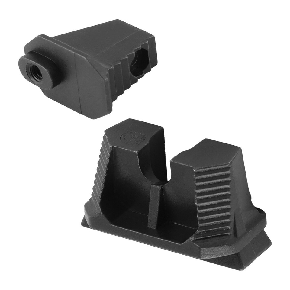 Stainless Steel Co-Witness Height Front & Rear Sights for Glock 17 17L ...