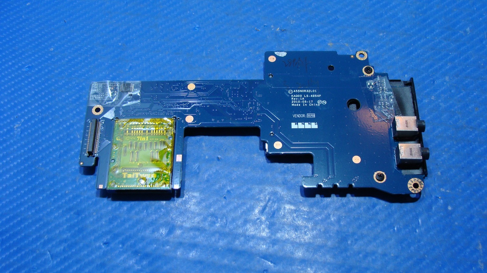 HP EliteBook 8540w 15.6" OEM SD Memory Card Reader Audio Sound Board LS ...