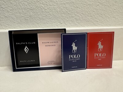 Ralph Lauren Perfume Discovery Kit 4 Samples Ralph’s Club, Romance Polo ...