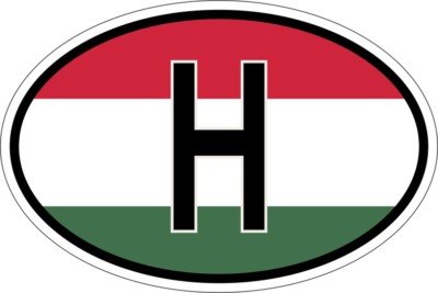 Sticker oval flag vinyl country code H hungary | eBay Australia