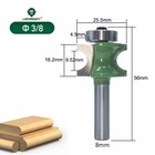 8mm Shank Bullnose Router Bit Set Bead Edge Moulding Profile Dowels ...
