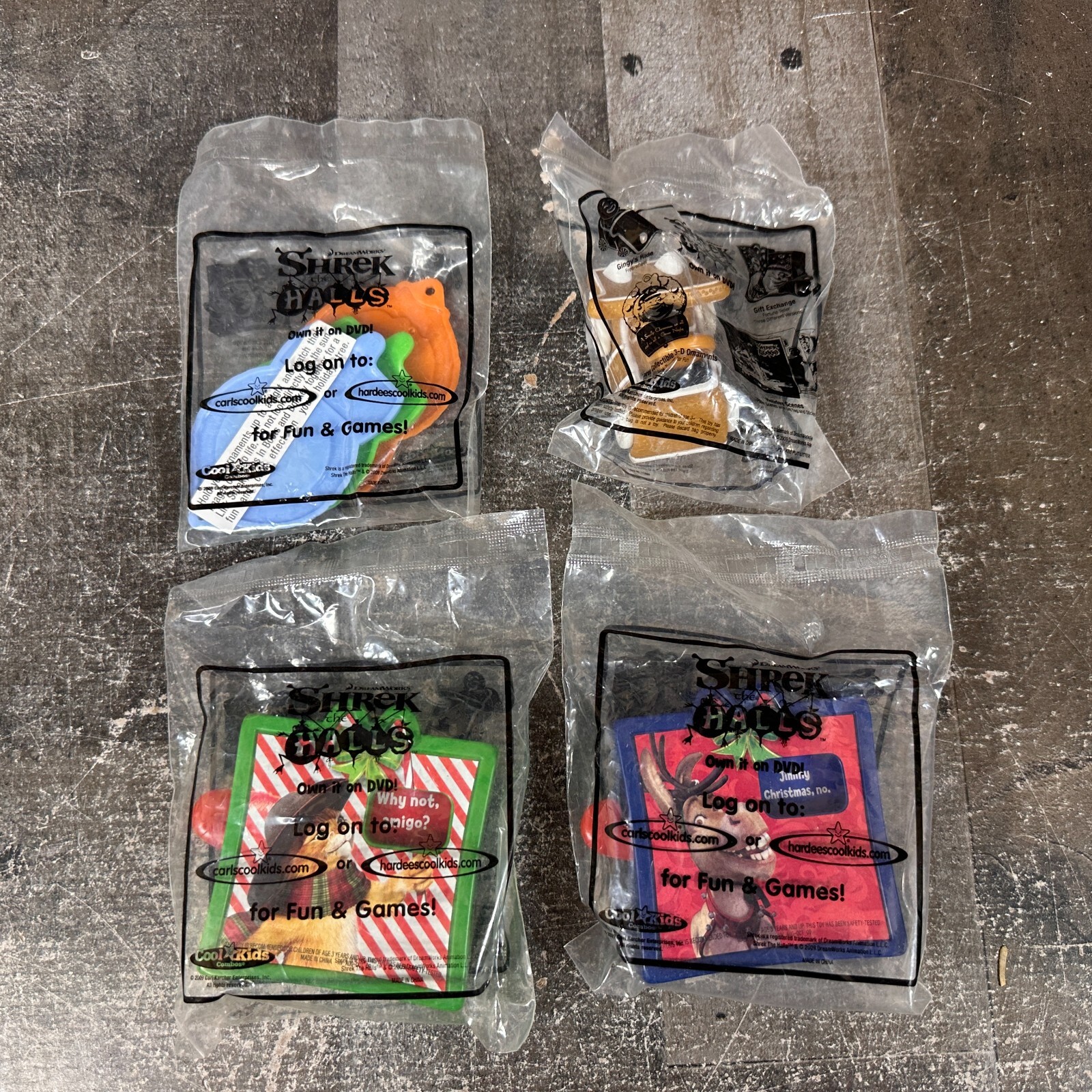 Carl's Jr. 2004 SHREK the Halls Dreamworks Figure Lot of 4 Sealed | eBay