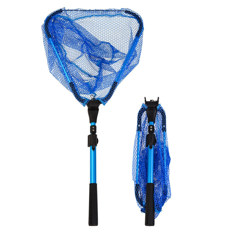 LEO Folding Fishing Net Collapsible Telescop Triangular Fish Landg ...