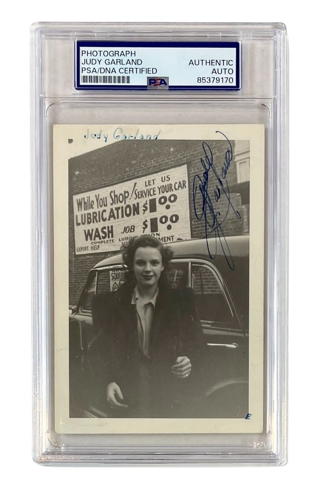 JUDY GARLAND Autograph Signed 3 x 5 PHOTO Wizard of OZ PSA/DNA ...