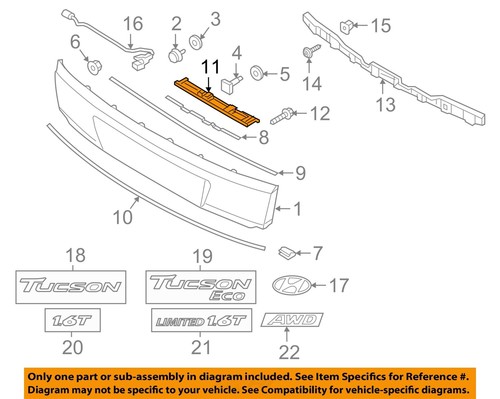 HYUNDAI OEM 16-18 Tucson Liftgate Tailgate-Upper Trim 87372D3010 | eBay