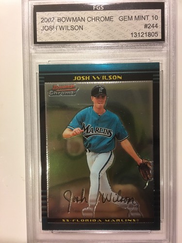 2002 Bowman Chrome #244 Josh Wilson FGS GEM MINt 10 | eBay