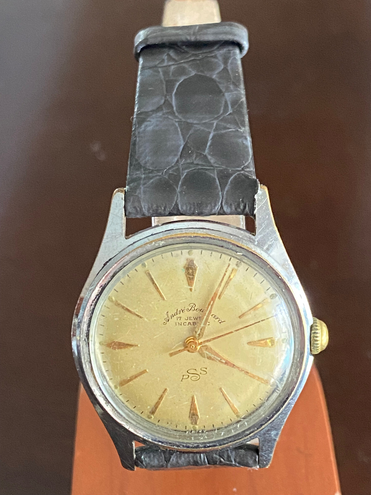 VINTAGE MEN'S ANDRE BOUCHARD HYDE PARK WATCH CO. WRIST WATCH, FHF, CAL ...