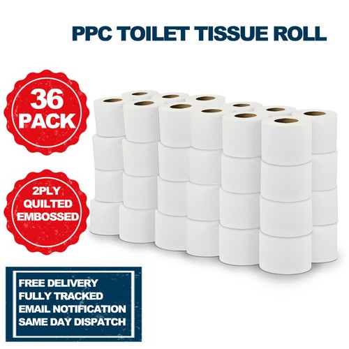 36,72,144,288 2Ply Toilet Rolls Quilted Embossed Paper Luxury Tissue ...