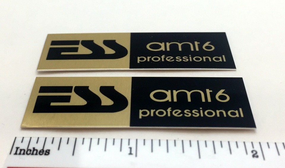 ESS AMT-6 Professional Speaker Badge Logo Emblem Custom Aluminum Pair ...
