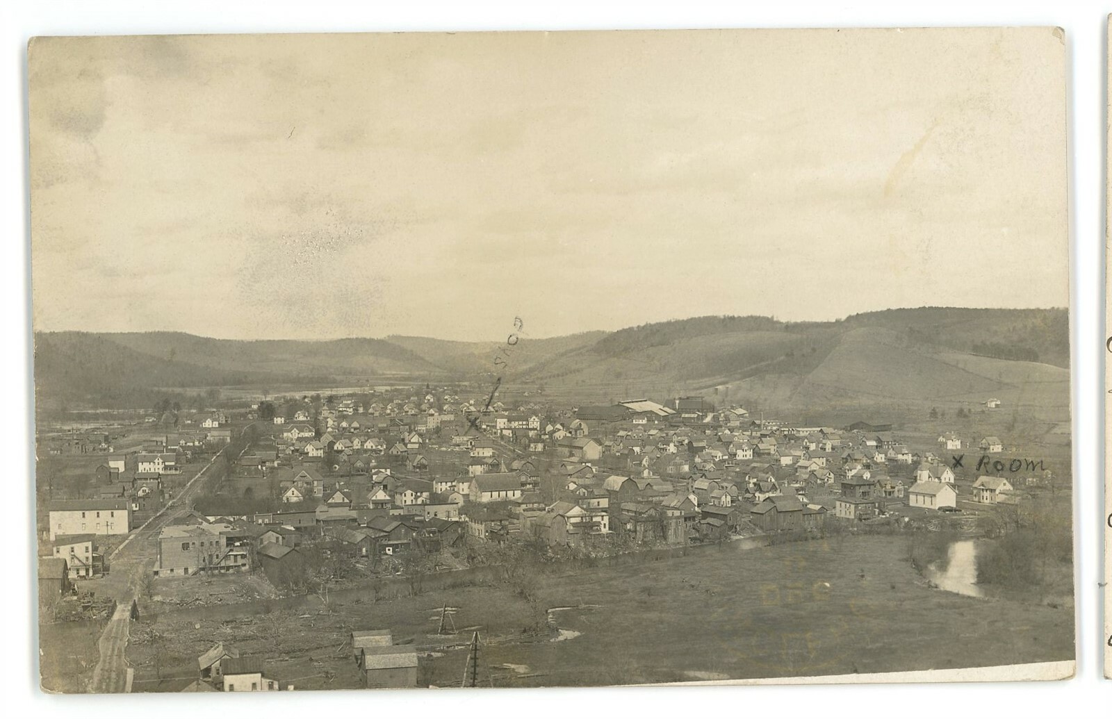 RPPC Aerial View of SHINGLEHOUSE PA Potter County Real Photo Postcard 3 ...