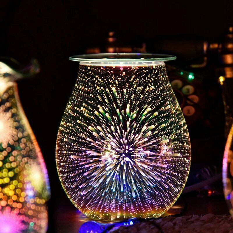 Aroma Electric Wax Melt Burner Firework Glass Lamp Night Light Diffuser ...
