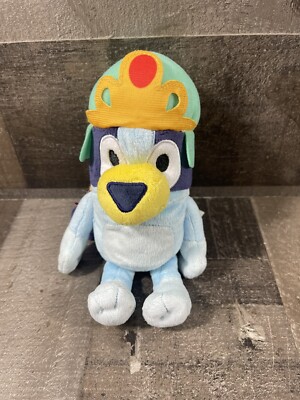 Royal Princess Bluey Stuffed Plush 8" Toy With Crown and Cape | eBay