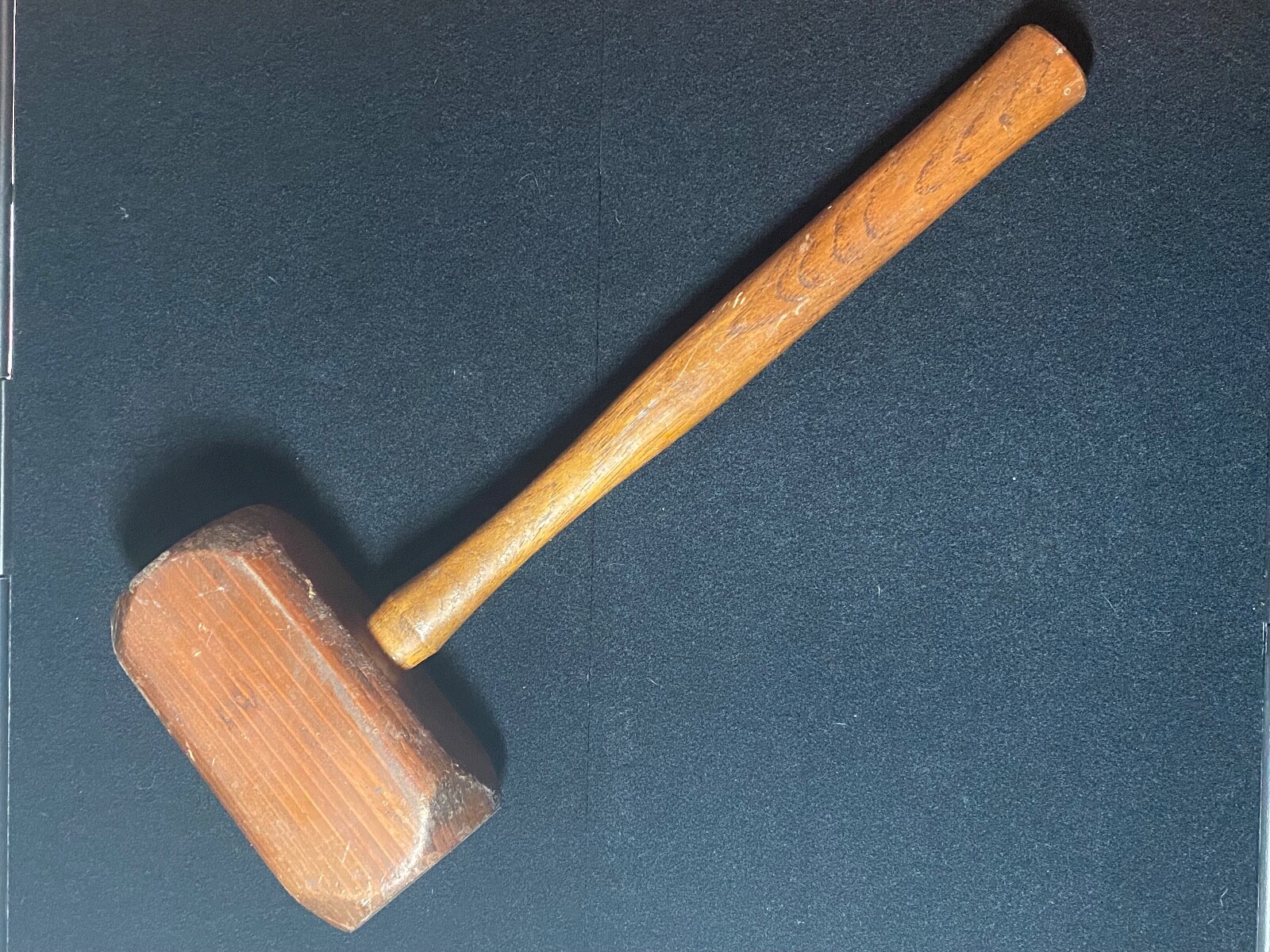 Vintage XL Wooden Mallet Carpenters Woodworking Hammer, 24", Same Day ...