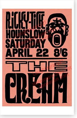 Cream Eric Clapton 1967 Ricky Tick Club Hounslow Concert Poster | eBay