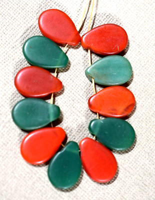 Antique Czech Molded Bohemian Tabular Tear Drop African Trade Wedding ...