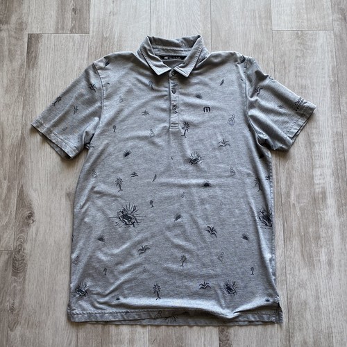 Travis Mathew Golf Polo Beach/Skeleton Theme Gray Mens L - Canyon Gate ...