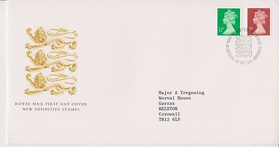 GB ROYAL MAIL FDC FIRST DAY COVER 1985 MACHIN DEFINITIVES 12p & 7p ...