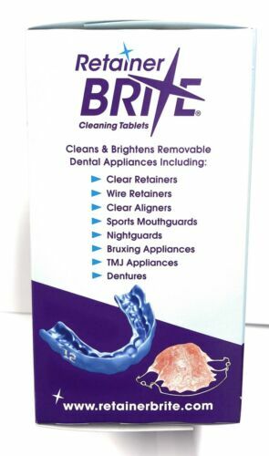 Retainer Brite Sample x 20 or x 40 Tablets, Cleaning Dental Braces ...