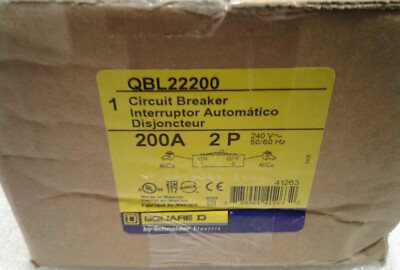 QBL22200 SQD 2POLE 200AMP 240V NEW | eBay