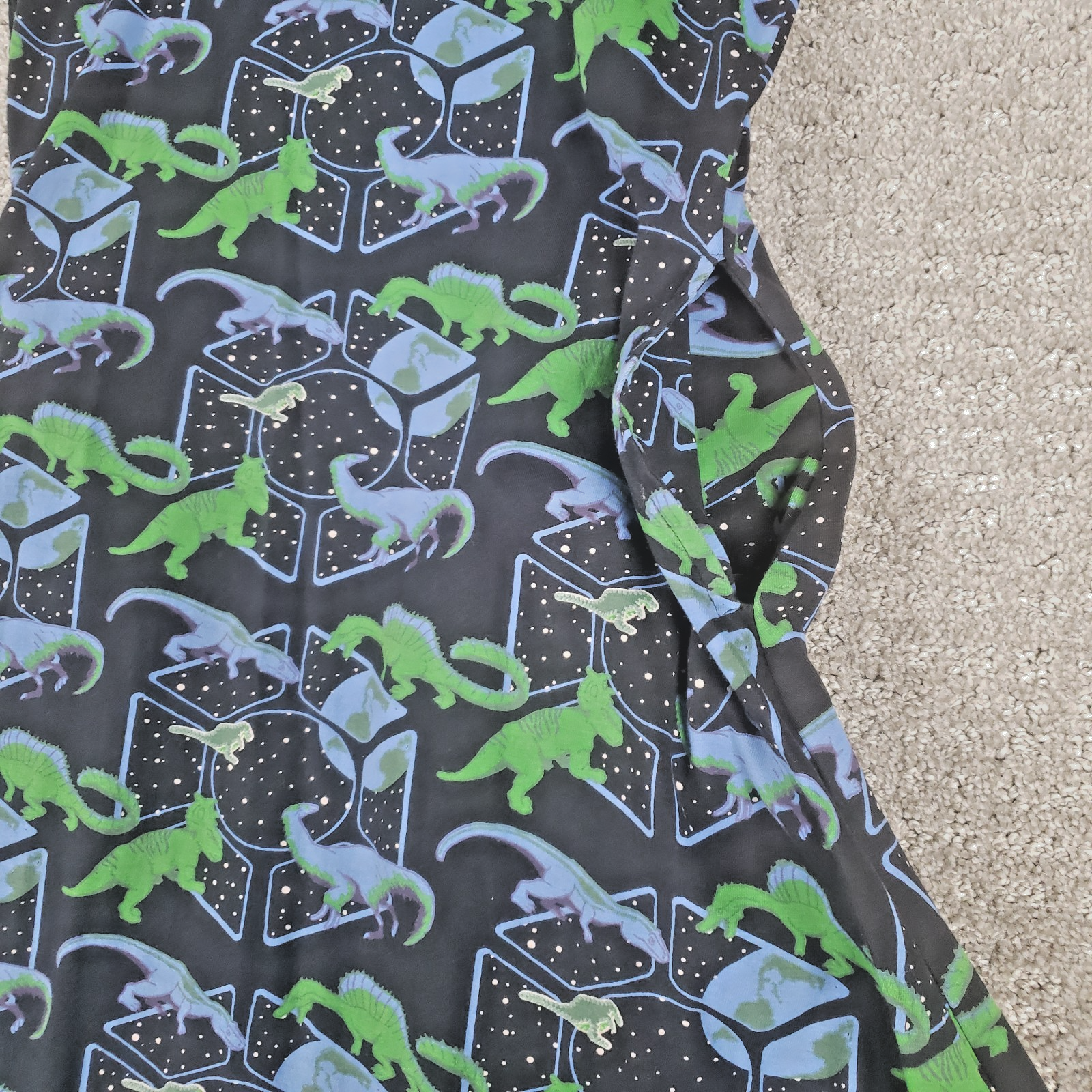 Svaha Dress size XS Dinos in Space Glow in the Dark V-neck A-Line ...