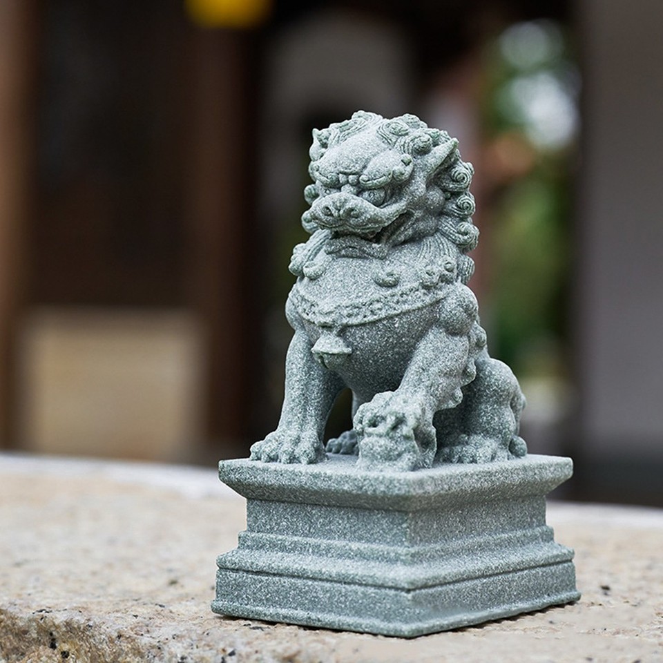 Mini Lion Sculpture Animal Statue Micro Landscape Garden Ornament ...