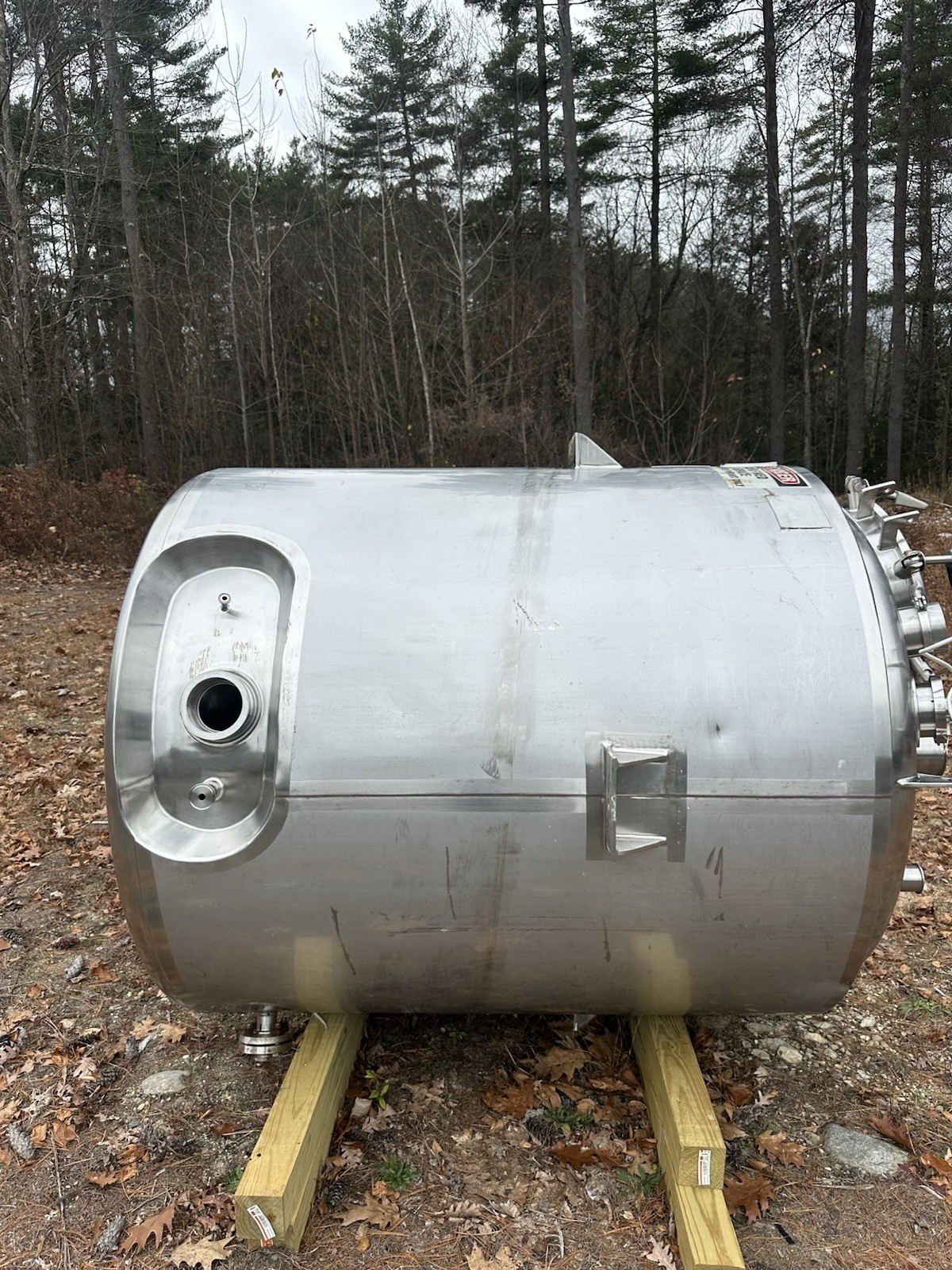 Polished 316 SS Jacketed Tank 1770L