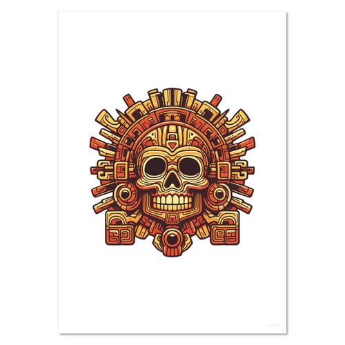 'Aztec Skull' Wall Posters / Prints (PP049516) | eBay UK