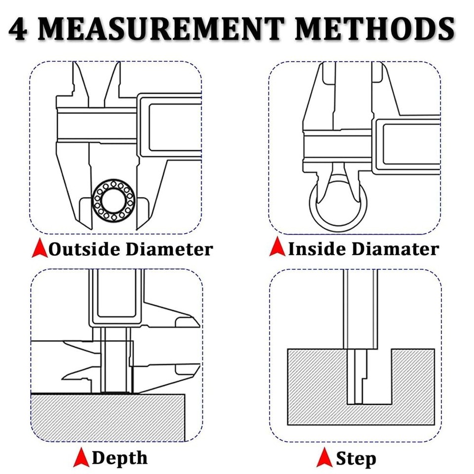 Inside Groove Vernier Caliper 9-200mm, Inner Vernier Calipers Carbon ...