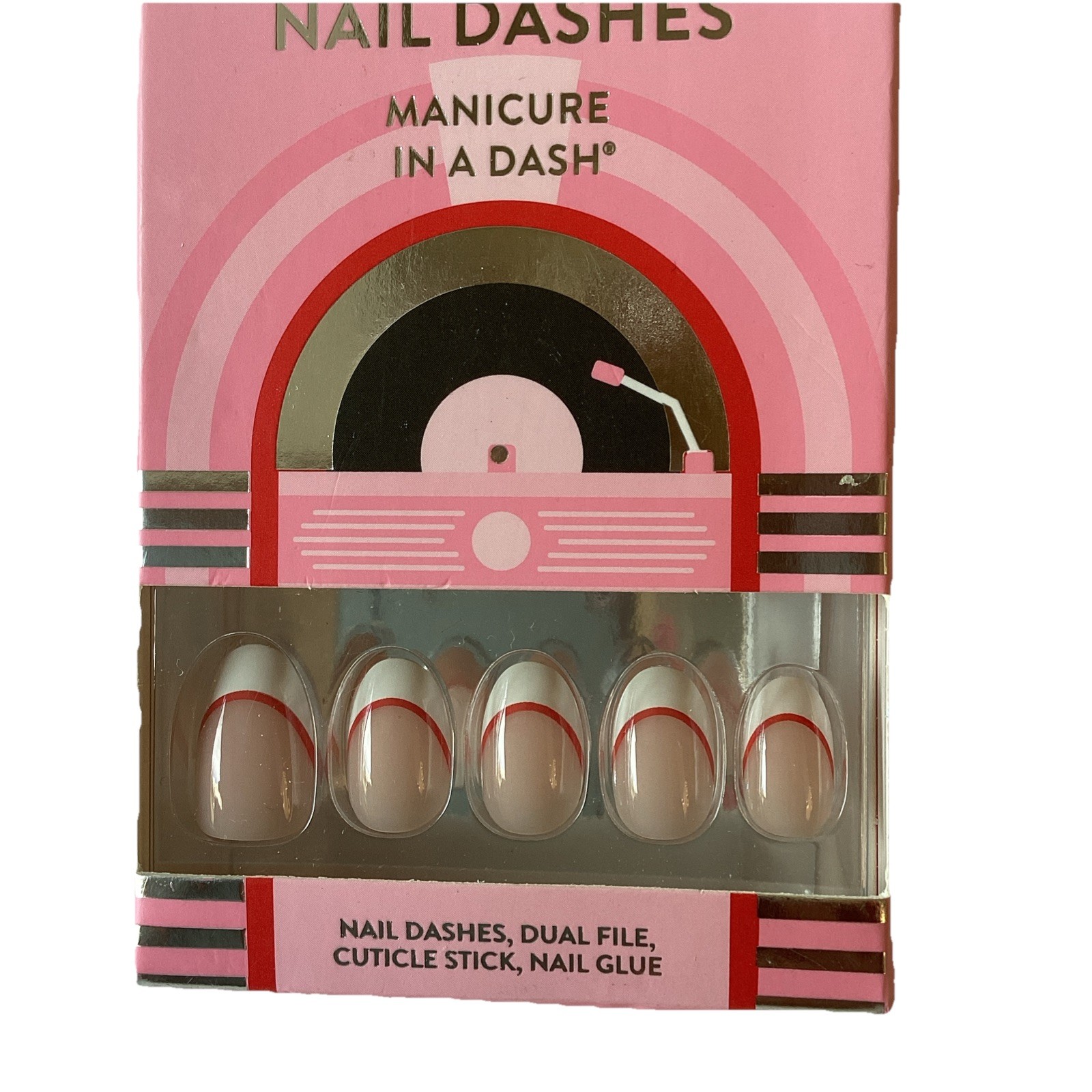 Red Aspen Nail Dashes Manicure In A Dash Put A Nickel In Jukebox Debbie ...