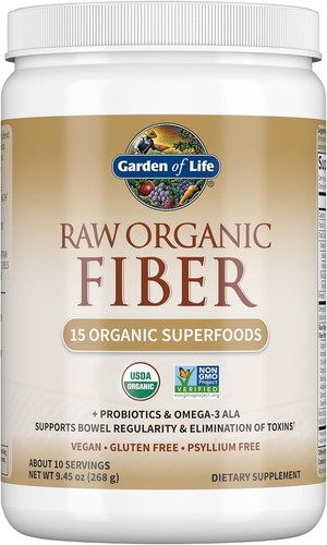Garden of Life Raw Organic Fiber Supplement Powder - 10 Servings (Pack ...