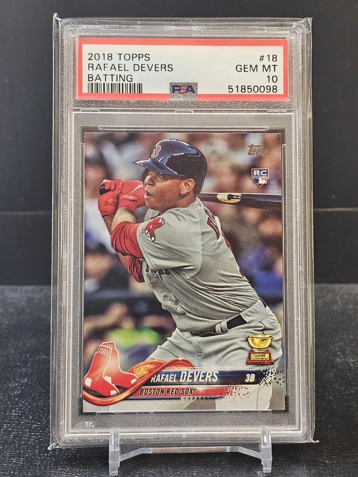 2018 TOPPS RAFAEL DEVERS ROOKIE CARD BOSTON RED SOX STAR RC #18 PSA 10 ...