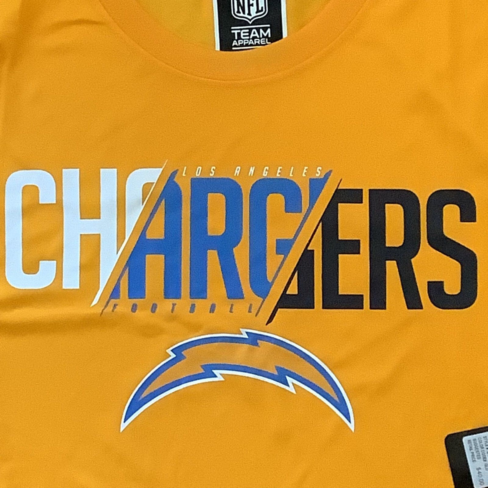 New NFL Team Apparel LA Chargers Performance Short Sleeve Tee T-Shirt ...