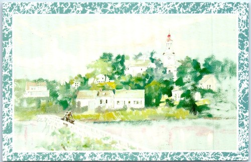 Postcard - Village/Town Scene Art Print | eBay