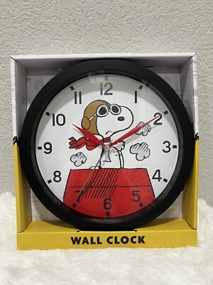 New Snoopy Peanuts Wall Clock Battery Operated Woodstock 10” | eBay