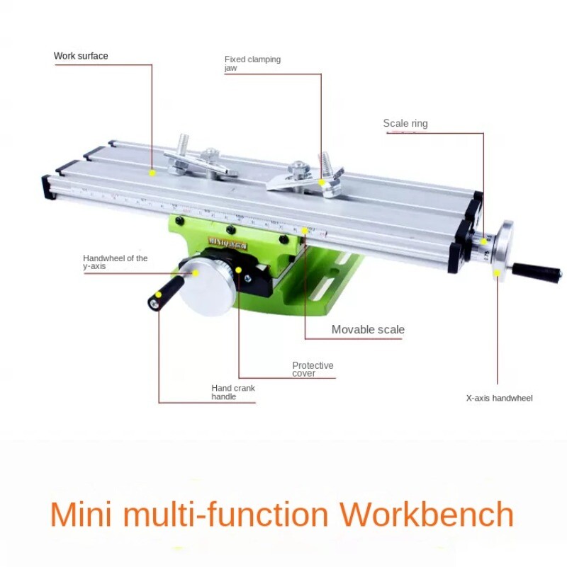 High Precision Table Tabletop Drilling and Milling Machine Cross Slide ...