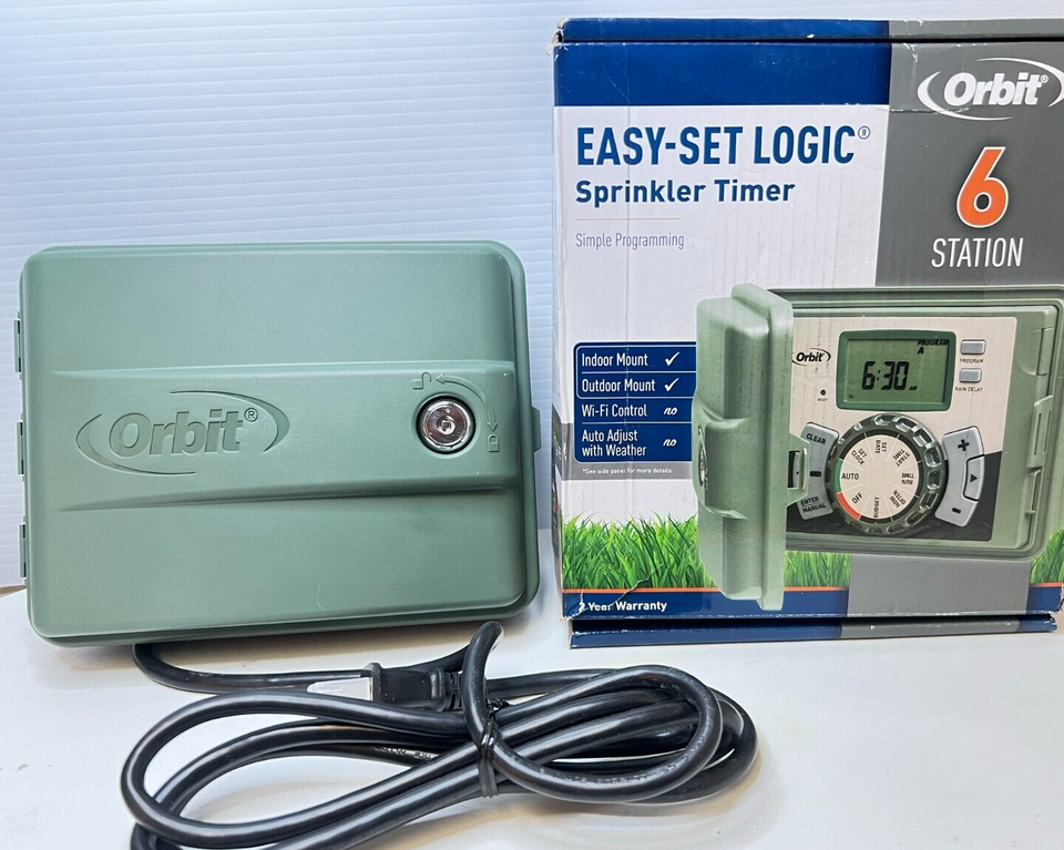 Orbit 6-Station Sprinkler Station Timer Digital Easy-Set 57896 (3 Programs) | eBay
