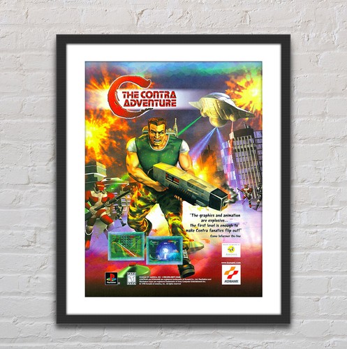 The Contra Adventure Playstation PS1 Glossy Promo Poster 18" x 24 ...