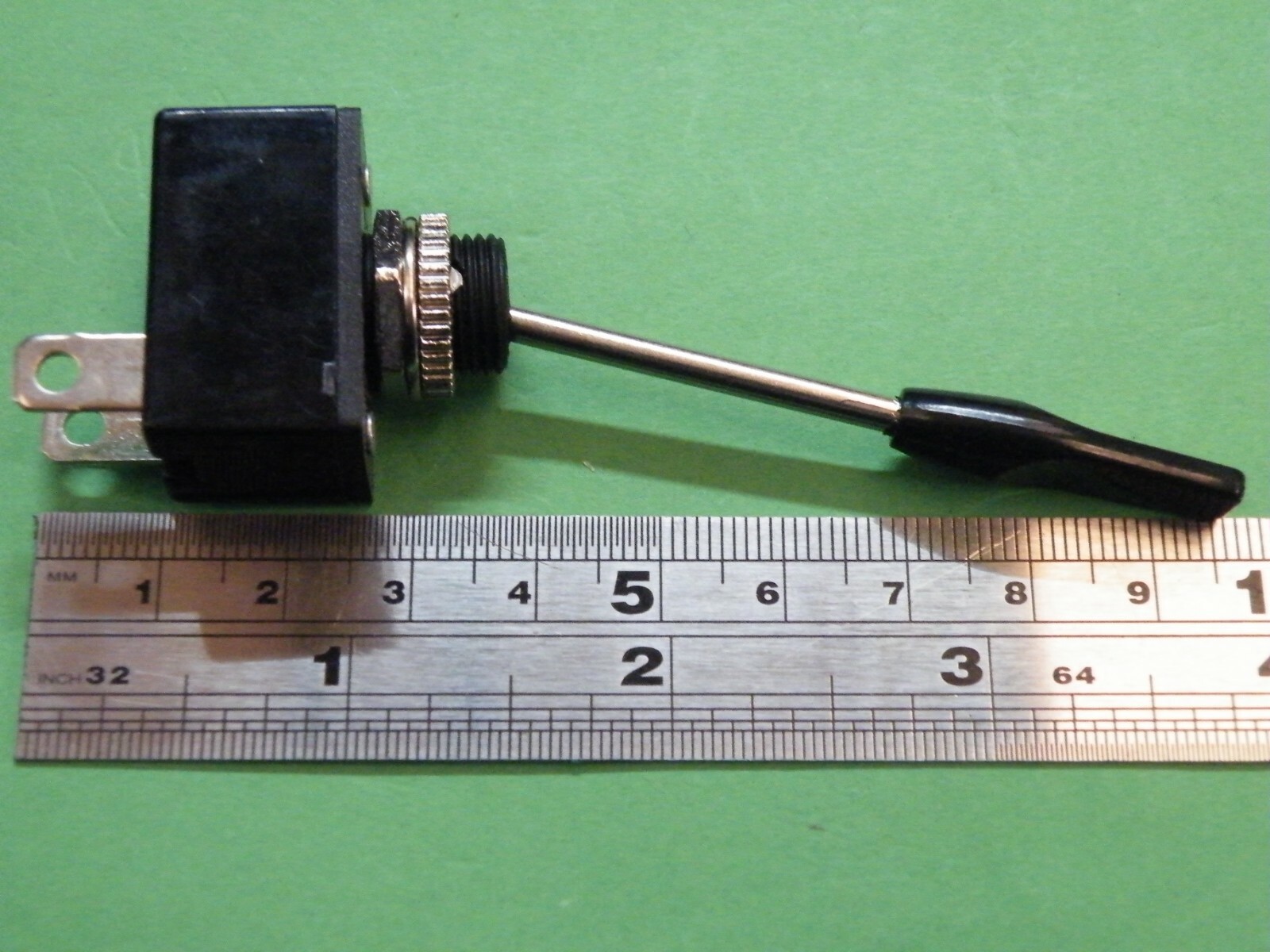 Long Paddle Toggle Switch SPST On/off spring back momentary biased OFF ...