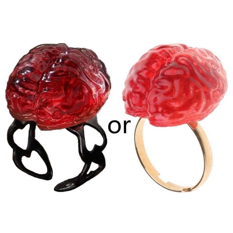 Halloween Necklace/Earring/Finger Heart/Brain Designed Rings/Neck Chain ...