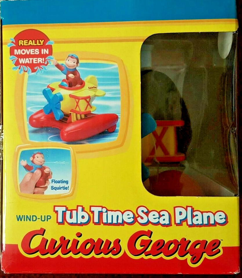 Curious George (wind up) Tub Time Sea Plane -Brand New in Box from 2006 ...