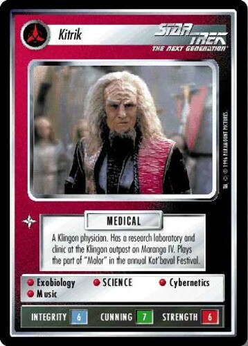 Star Trek: Kitrik [Ungraded] Q Continuum STCCG Decipher 1E | eBay