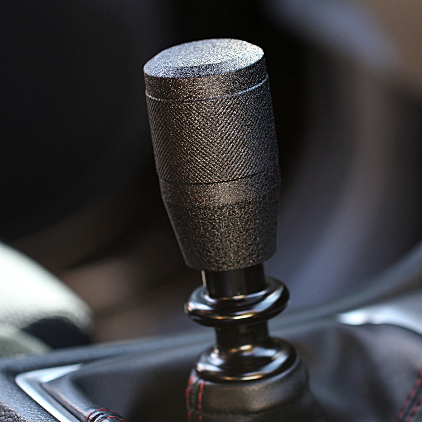 SSCO KR-3 3" WRINKLE BLACK STAINLESS STEEL KNURLED SHIFT KNOB WEIGHTED ...