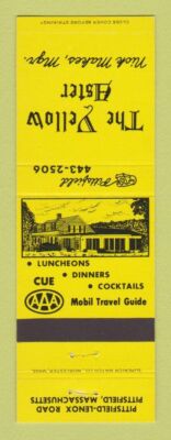 Matchbook Cover - The Yellow Aster Pittsfield MA | eBay