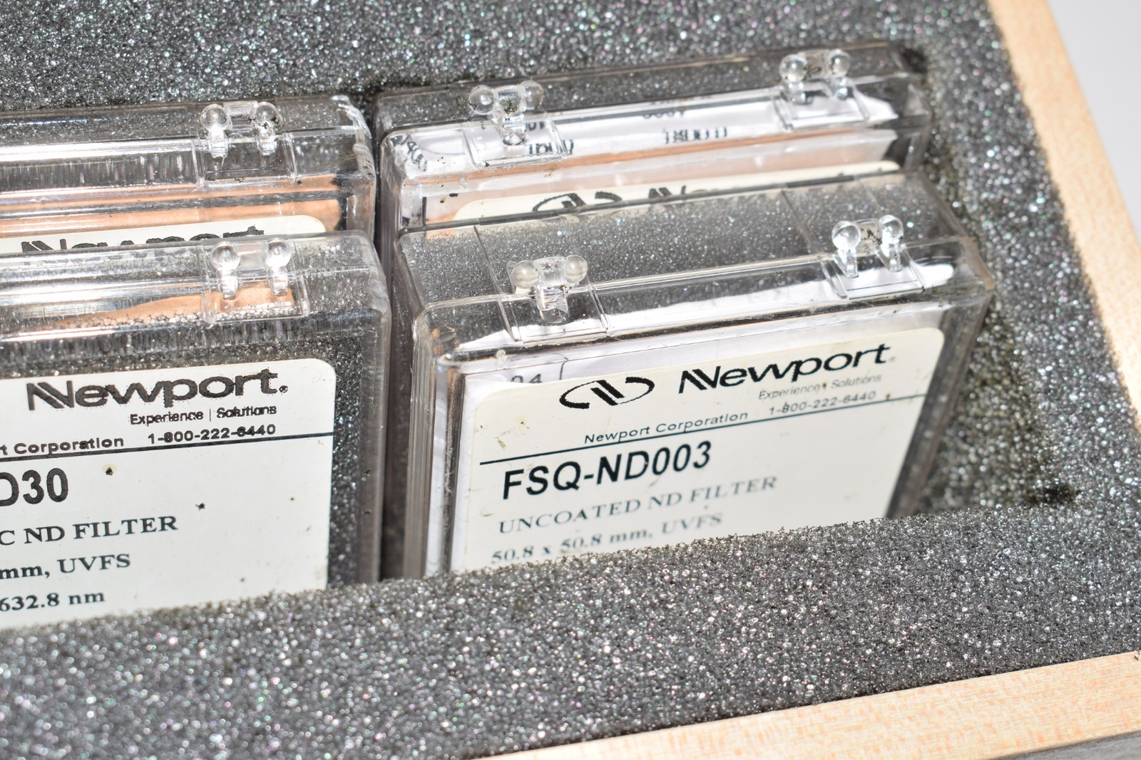 NEW Newport ND Filter Set, Metallic, UV Fused Silica, 50.8 x 50.8 mm ...