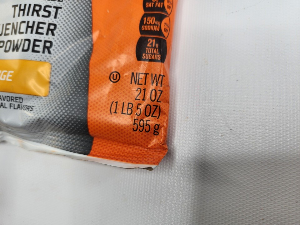 (3) Gatorade Powder Bag's Orange 21oz Each 3lb15oz total Each bag makes ...