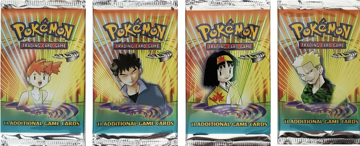 2000 Pokemon Card Game (TCG) - Gym Heroes Horizontal Crimp - Empty ...