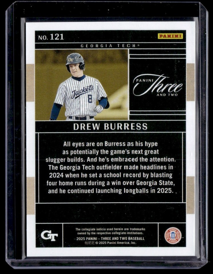 2025 Panini Three & Two #121 Drew Burress Navy Blue /25 | eBay