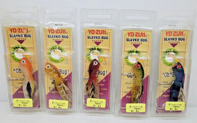 SET Yo173 6pc Yo-zuri 70mm 6g Slavko Bug Popper Bass Trout Fishing Lure ...